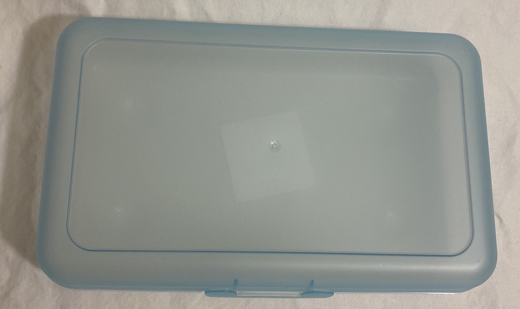 Pencil Storage Container/Case W/Snap Lock Lid 9”x4”x1.5” Blue BRAND NEW ...