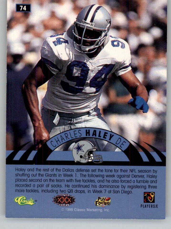 1996 Classic NFL Experience #74 Charles Haley Dallas Cowboys | eBay