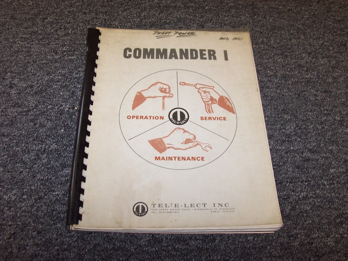 Terex Telelect Commander 1 Digger Derrick Owner Operator & Service ...