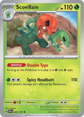 Scovillain Pokemon S/V Obsidian Flames 025/197 Holo Rare TCG NM | eBay