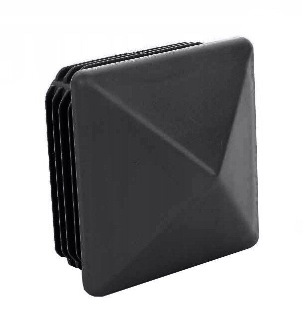 10x post caps pyramid 60x60 mm square black cap plastic cover | eBay