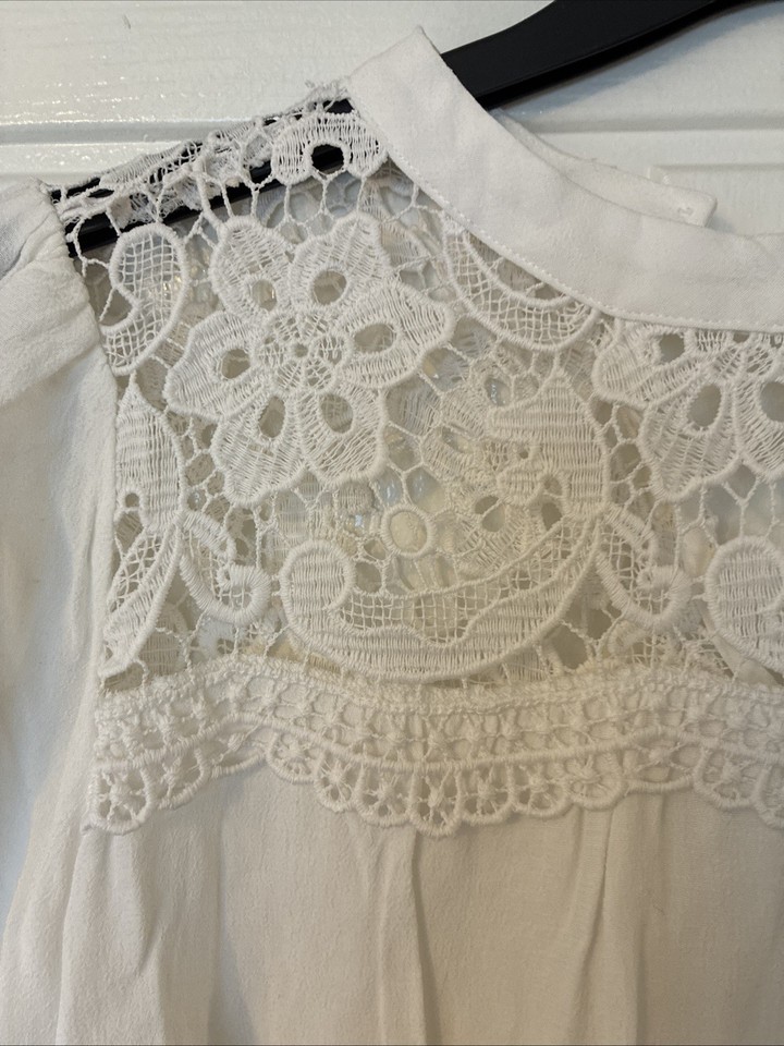 Next Cream Lace Top Size 16 | eBay UK