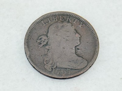 1797 Draped Bust Large Cent, Reverse 1797, With Stems US 1c Copper Coin ...