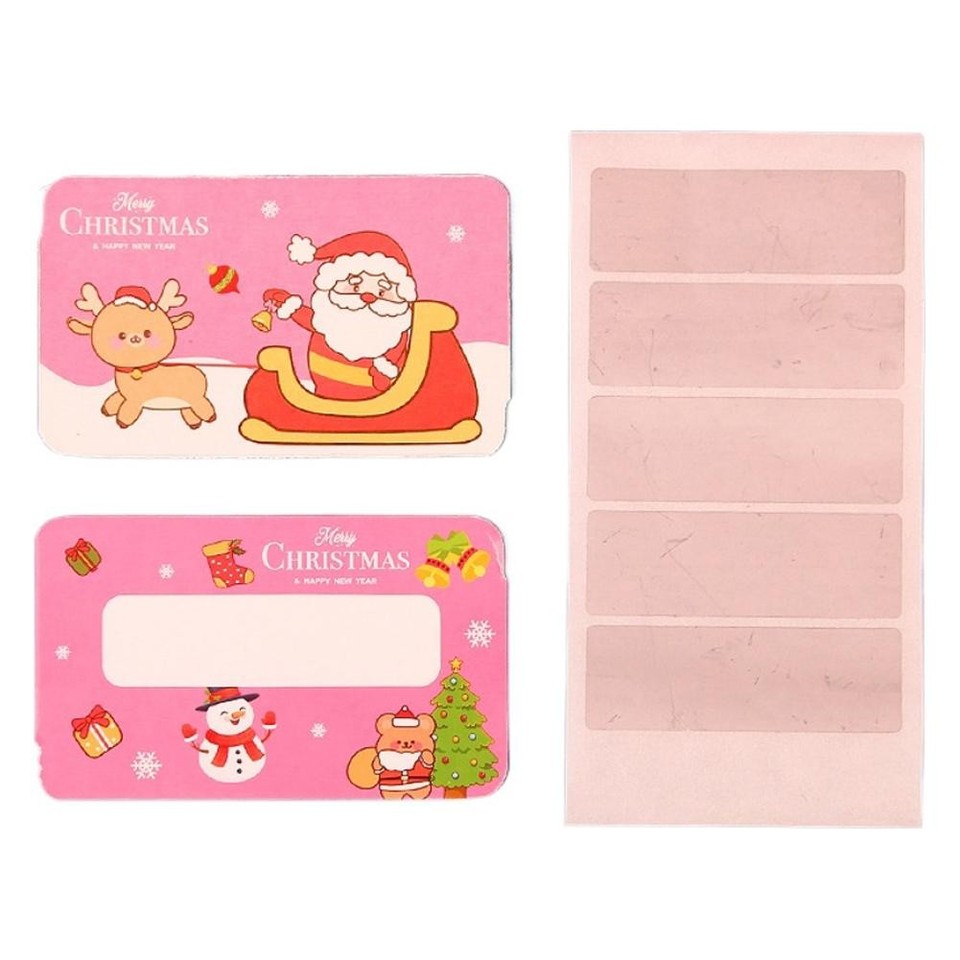 Cartoon Christmas Scratch Cards Parent Child Interaction Lucky Lottery ...