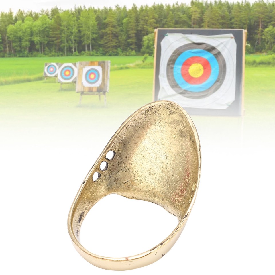 (20)Brass Archery Thumb Ring Finger Protector With Anti Lost Rope BA ...