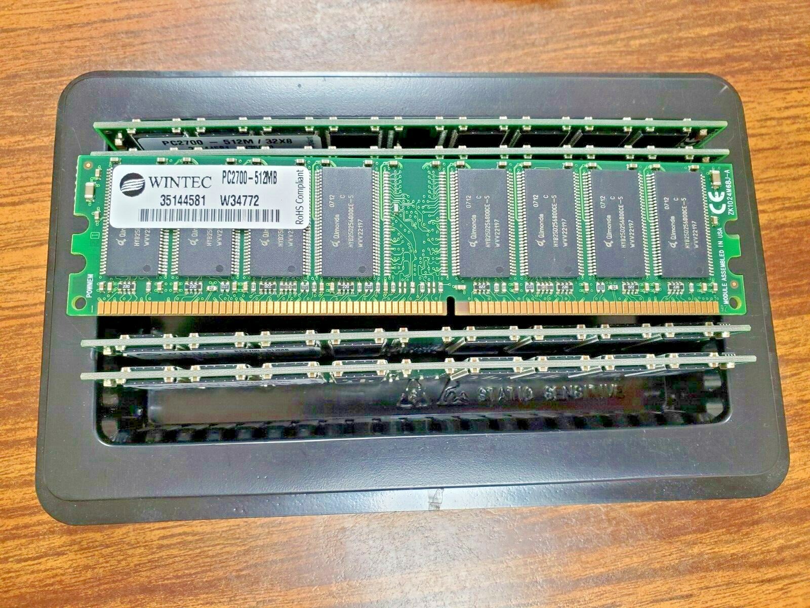 Lot of 3 - WINTEC PC2700 512MB 35144581 W34772 RAM Memory | eBay
