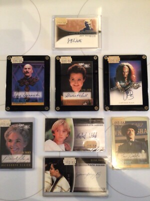 7 STAR TREK Signed Trading Cards RON SOBLE Shannon Fill GENE DYNARSKI ...