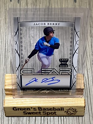 2022 Leaf Trinity Baseball Jacob Berry Clear Auto XRC 41/99 Miami ...