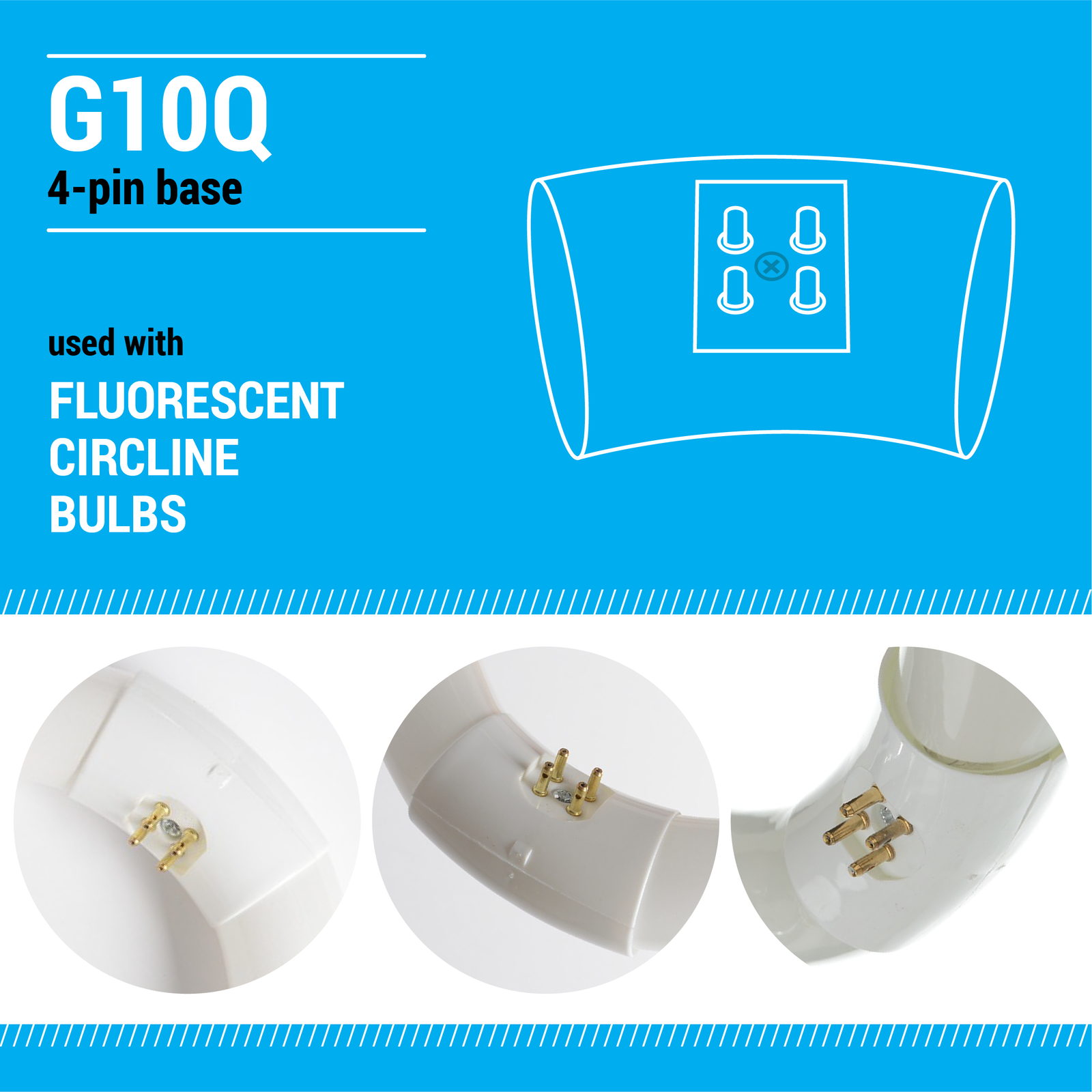 2 Pack FC22T5/865 FC9T5/865 9-inch Fluorescent Circline 22W 4-Pin G10q ...