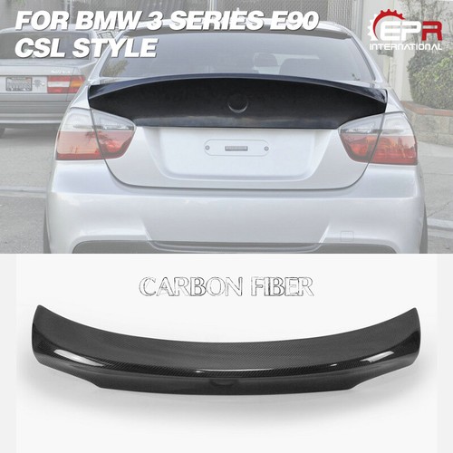 For BMW 3 E46 CSL Style 2Dr Carbon Fiber Glossy Trunk Spoiler Wing Body ...
