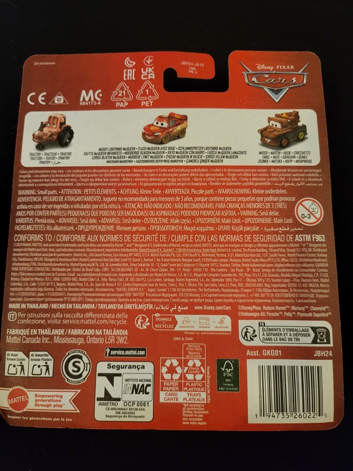 2025 DISNEY PIXAR CARS MINI RACERS TRACTOR, MUDDY LIGHTNING McQUEEN ...