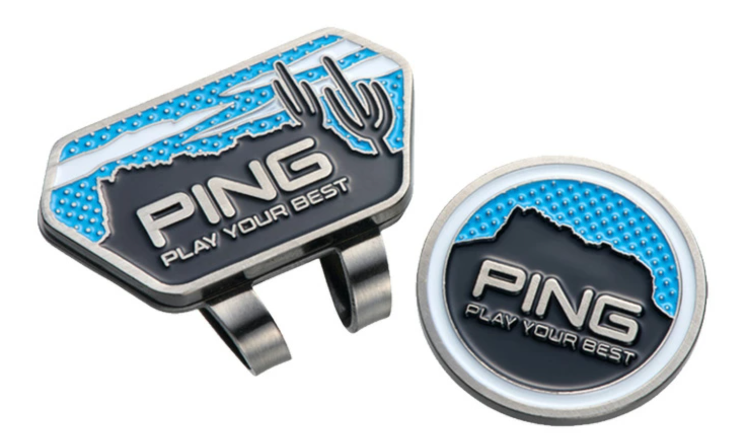 PING Japan Golf Ball Clip Marker AC-N2308 Monument valley Morning Blue ...