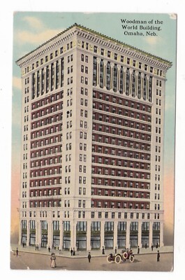 1912 OMAHA NEBRASKA WOODMAN WORLD BUILDING DOWNTOWN VINTAGE POSTCARD ...