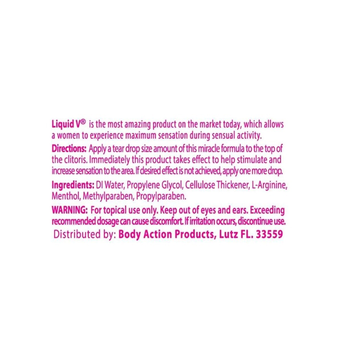 Liquid V Women Female Climax Stimulating Orgasm Intensifying GEL ...