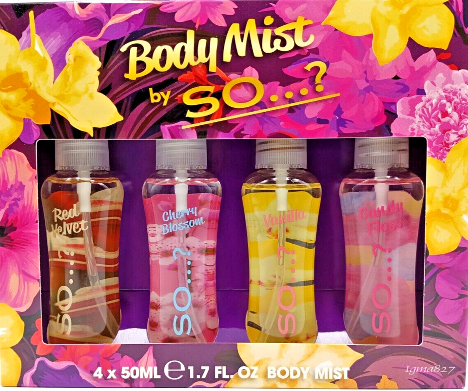 So...? Women Body Mist Set 4 x 50ml - 8 different sets | eBay UK