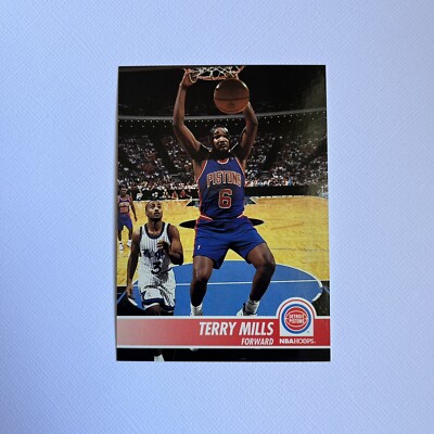Terry Mills Detroit Pistons Basketball Card NBA Hoops Skybox 1994 #62 ...
