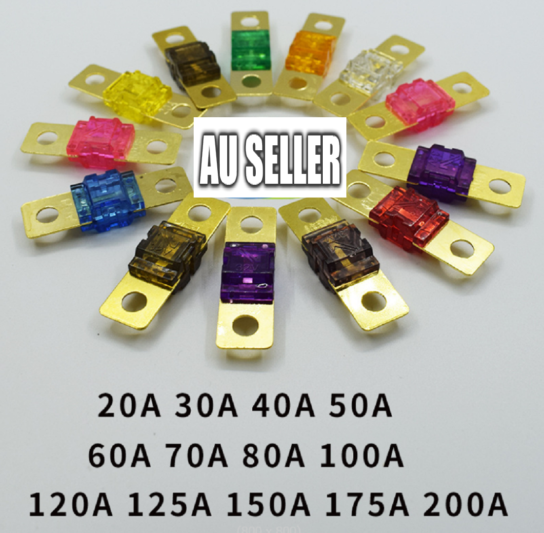 3X 50 AMP Midi Fuses 50A for Dual Battery ANS Fuse Holder Solar Caravan ...