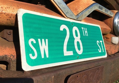 SW 28th ST Street Sign, 9x24 Vintage Green Road Sign, Metal Road Sign ...