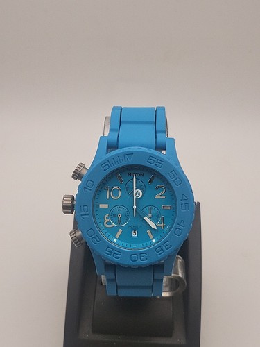 Nixon The Rubber 42-20 Chrono Blue Watch Unisex Right Handedness Fresh ...