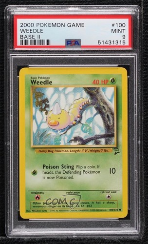 Weedle Pokemon Base Set 2 PSA 9 MINT 2000 2f4 | eBay
