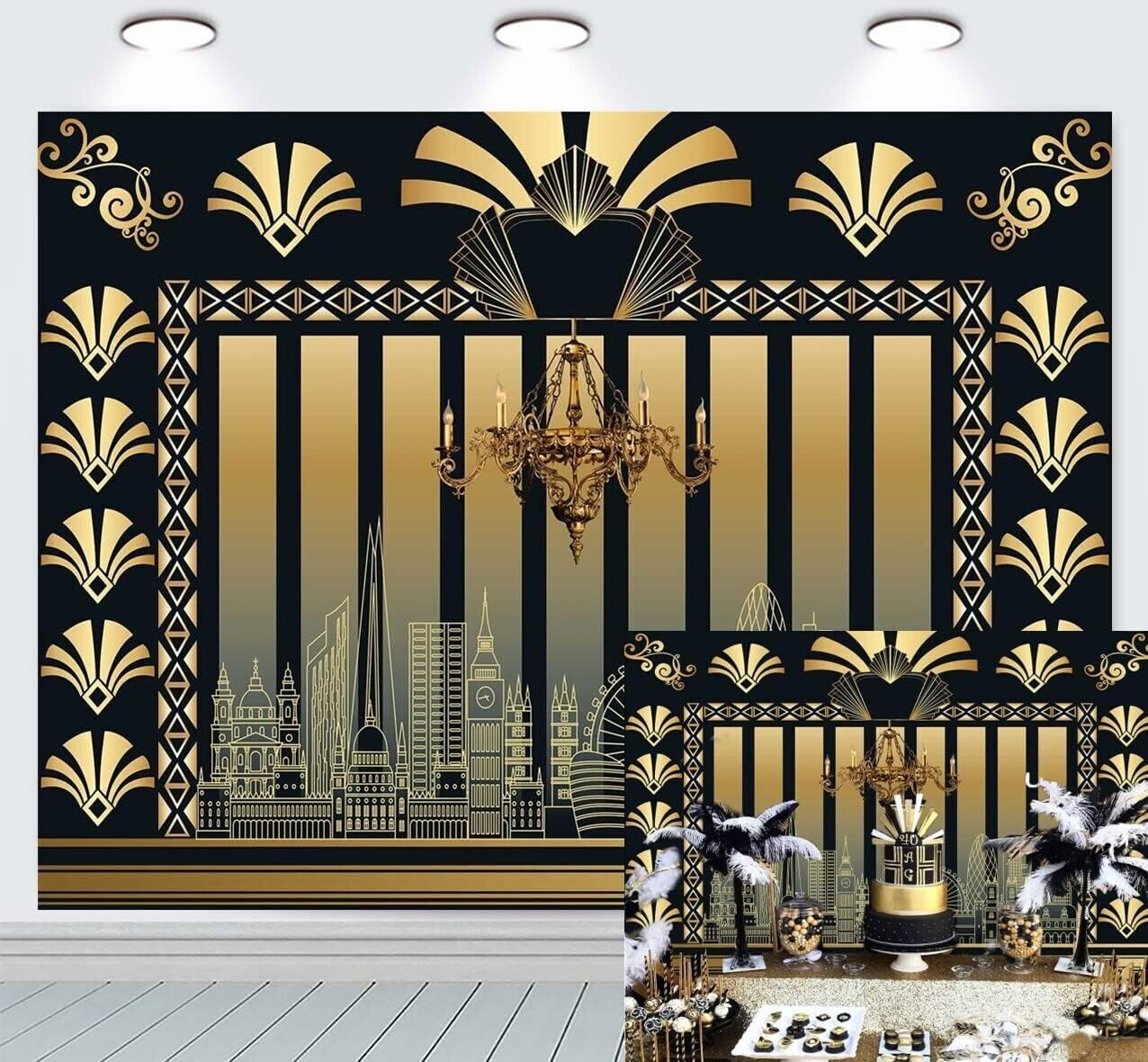 Roaring 20s Themed Backdrop Art Decor 1920s The Great Gatsby Themed ...