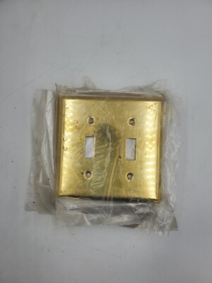 3 Polished Brass Light Switch Plate Cover vintage Double New | eBay