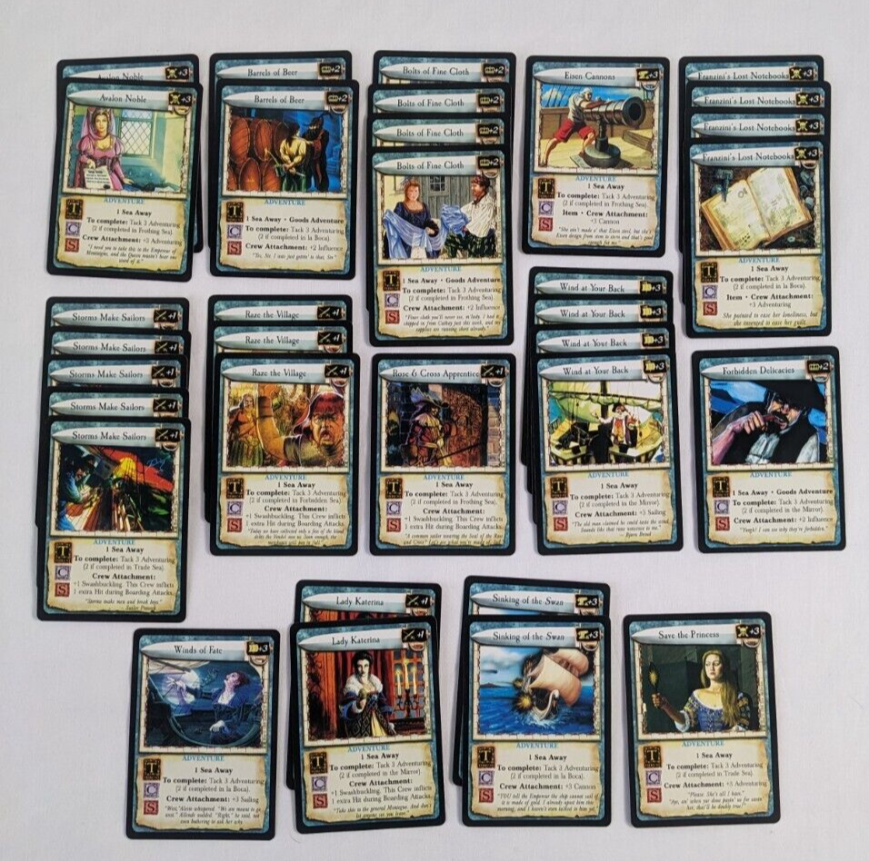 7TH SEA CCG TCG Broadsides COMMON ADVENTURE LOT OF 33 AEG 1999 OOP | eBay
