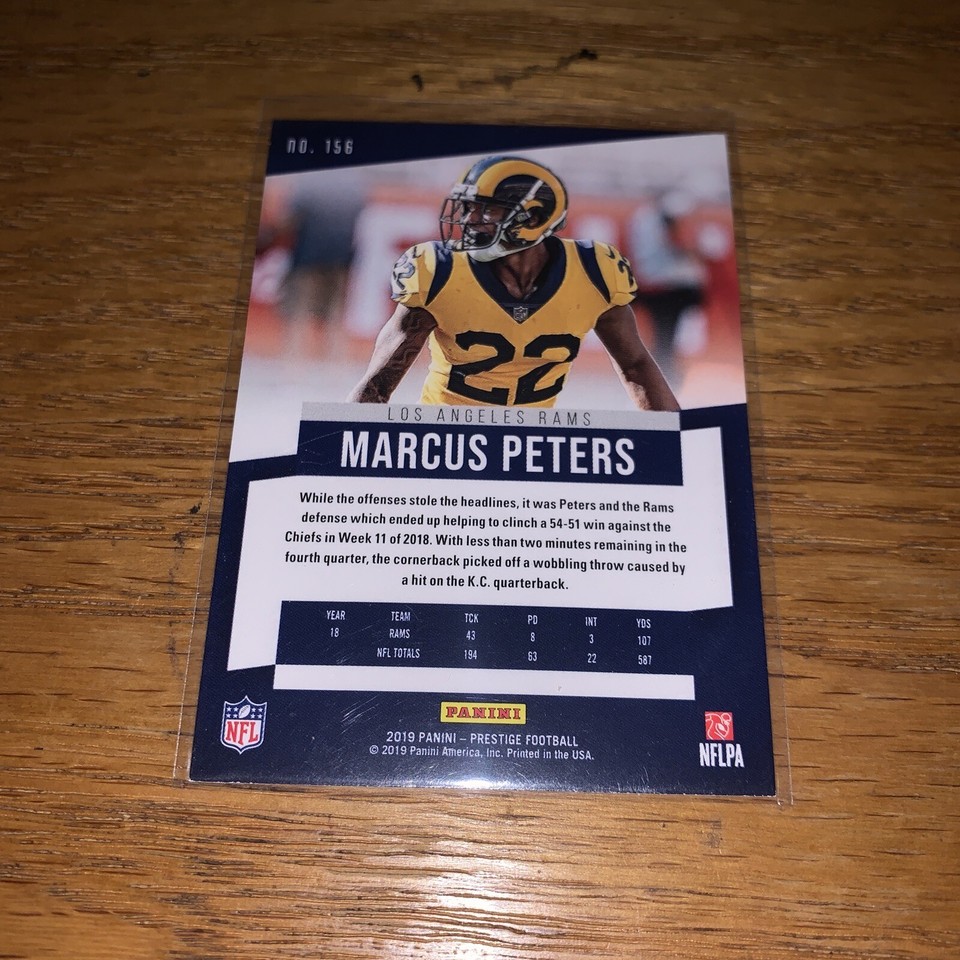 marcus peters Prestige 2019 NFL Rams Football Card #156 | eBay