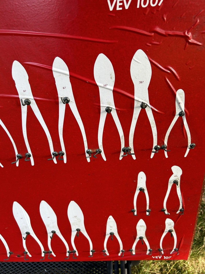 RARE Snap On Tools Plier Set Display Board Peg Board for Wall/cabinet ...