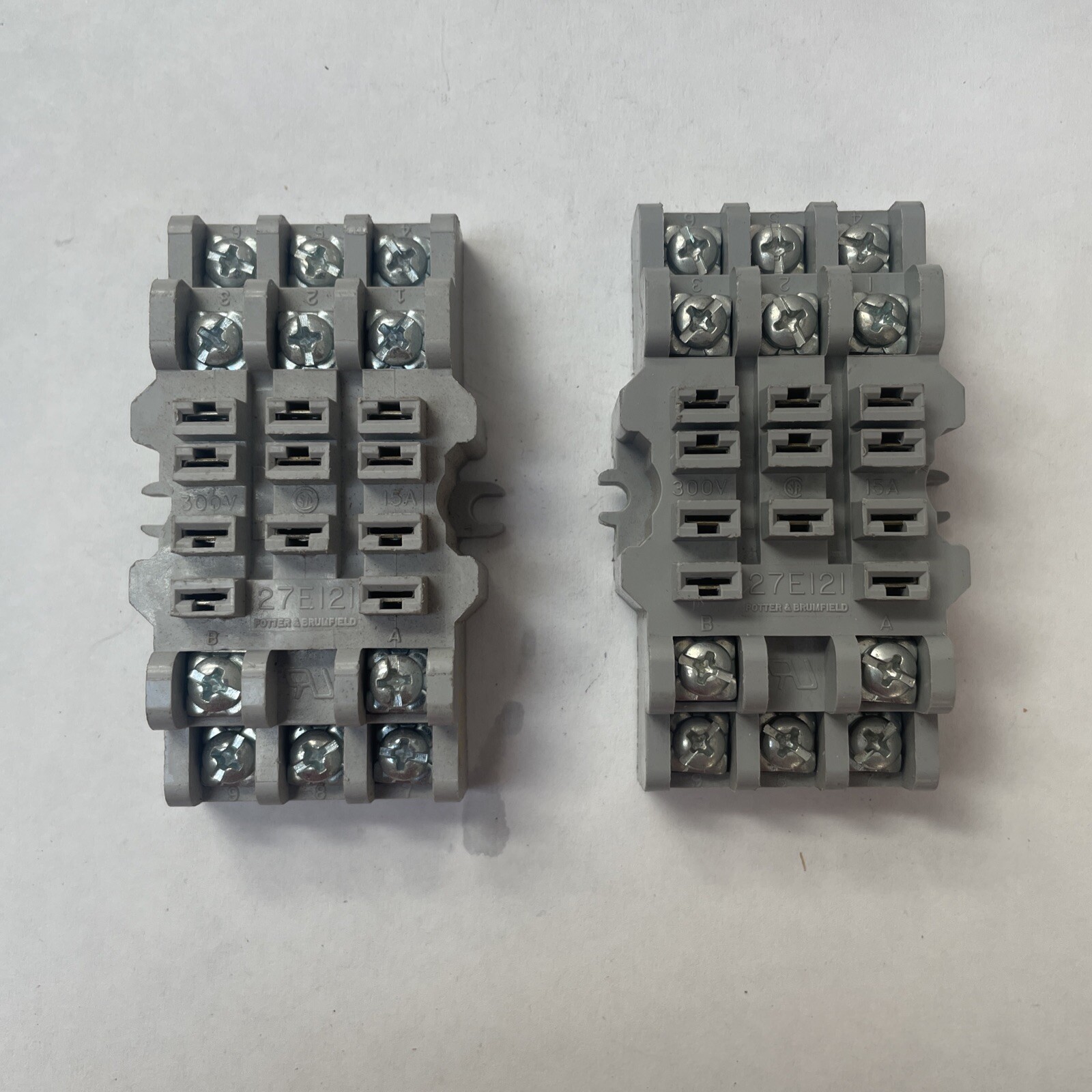 Potter & Brumfield 27E121 11 Pin Blade Relay Socket 10 Amp 240VAC (QTY ...