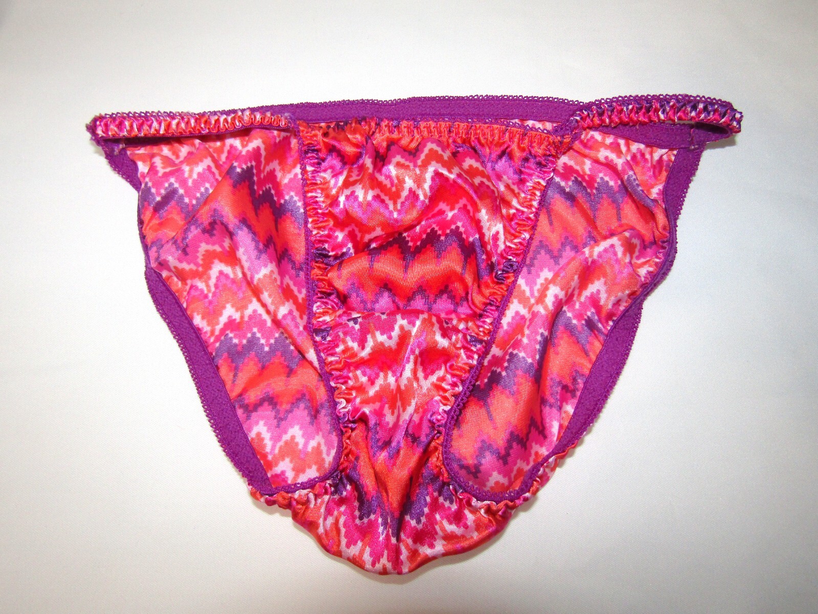 Joe Boxer Satin Side String Bikini Pink Purple Panty … - Gem