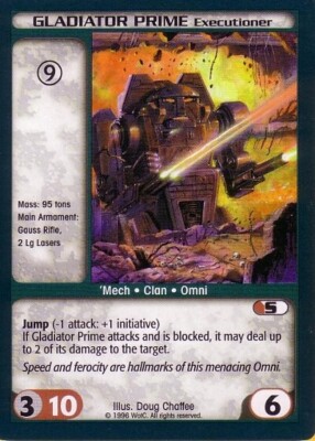 Battletech CCG: Gladiator Prime Executioner [Ungraded] from set ...
