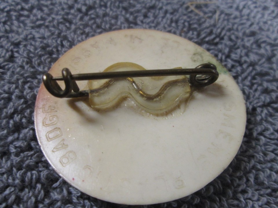 VTG 1921 LEHIGH CO. PA FISH + GAME ASSN DEER HEAD PIN BACK BUTTON BADGE ...