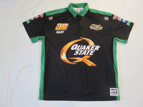 Gary Elliott Quaker State Oil Team Racing Shirt-Men's L | eBay