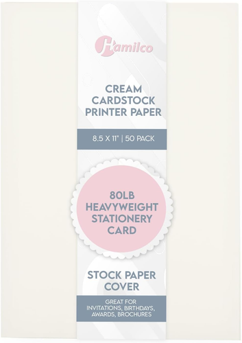 Cream Colored Cardstock Printer Paper by (50-Pack)- 8.5 X 11” Thick ...
