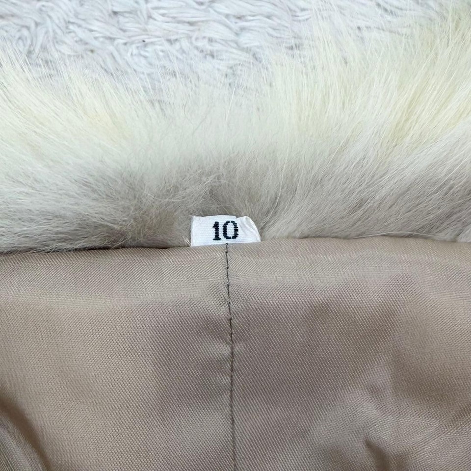 Gold Saga Fox Platinum Fox Fur Long Coat Thick Loose From Japan | eBay UK
