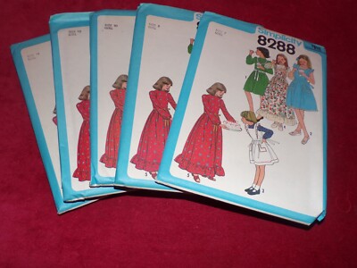 🌷 1977 UNCIRCULATED SIMPLICITY #8288 - GIRLS TWO LENGTH DRESS PATTERN 7 ...
