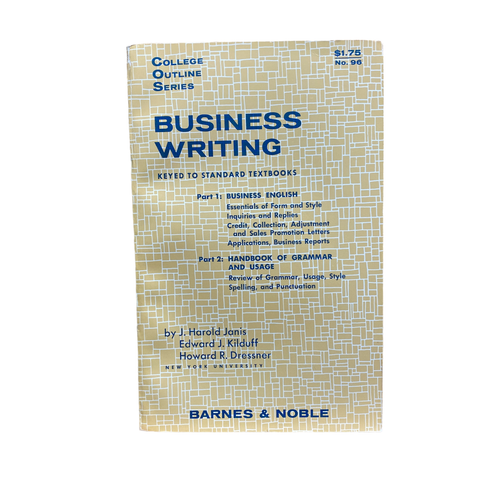 Business Writing by J. Harold Janis and Howard R. Dressner | eBay