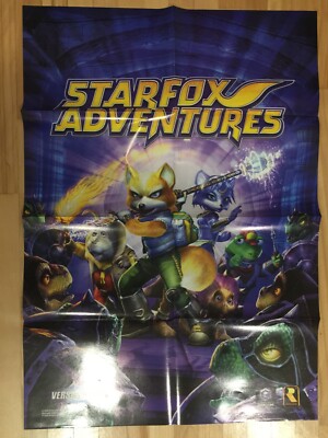 STAR FOX ADVENTURES NINTENDO GAMECUBE POSTER 29" X 21" - RARE!!! | eBay