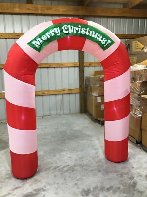 7ft Gemmy Airblown Inflatable Prototype Christmas Candy Cane Archway ...
