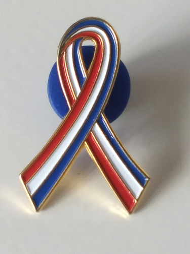 Walmart Lapel pin Red White Blue Ribbon | eBay