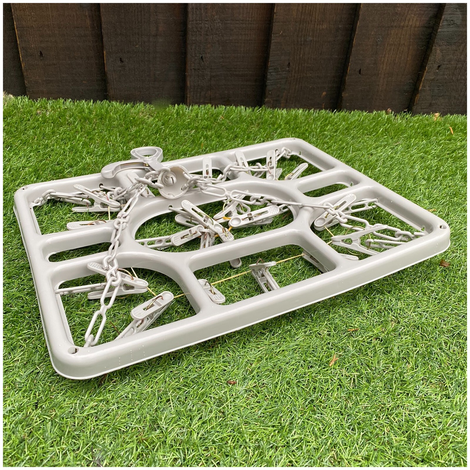 2 x Clothes Airer 20 Peg Clip Sock Underwear Laundry Plastic Hanger ...