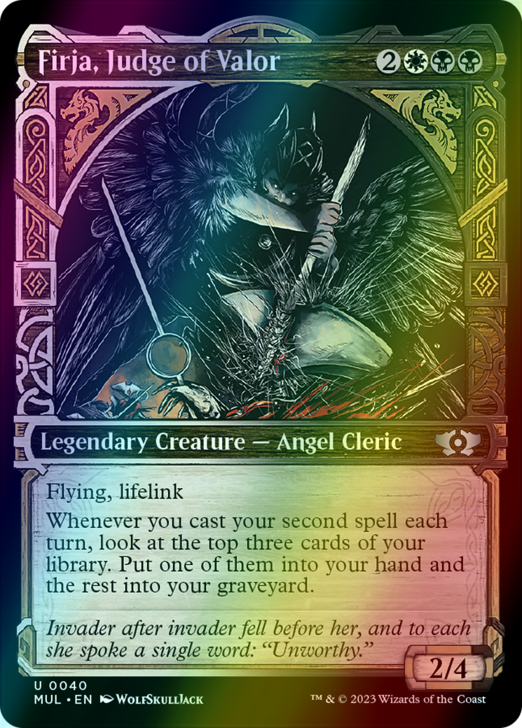 Firja, Judge of Valor SHOWCASE HALO FOIL, Multiverse Legends, MTG MUL ...