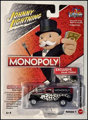 Johnny Lightning Monopoly 1933 Willys Delivery Sedan w/ Exclusive Game ...