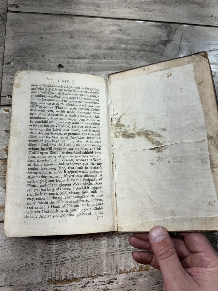 1753 Antique Religion Book "An Account of Life and Travels of John ...