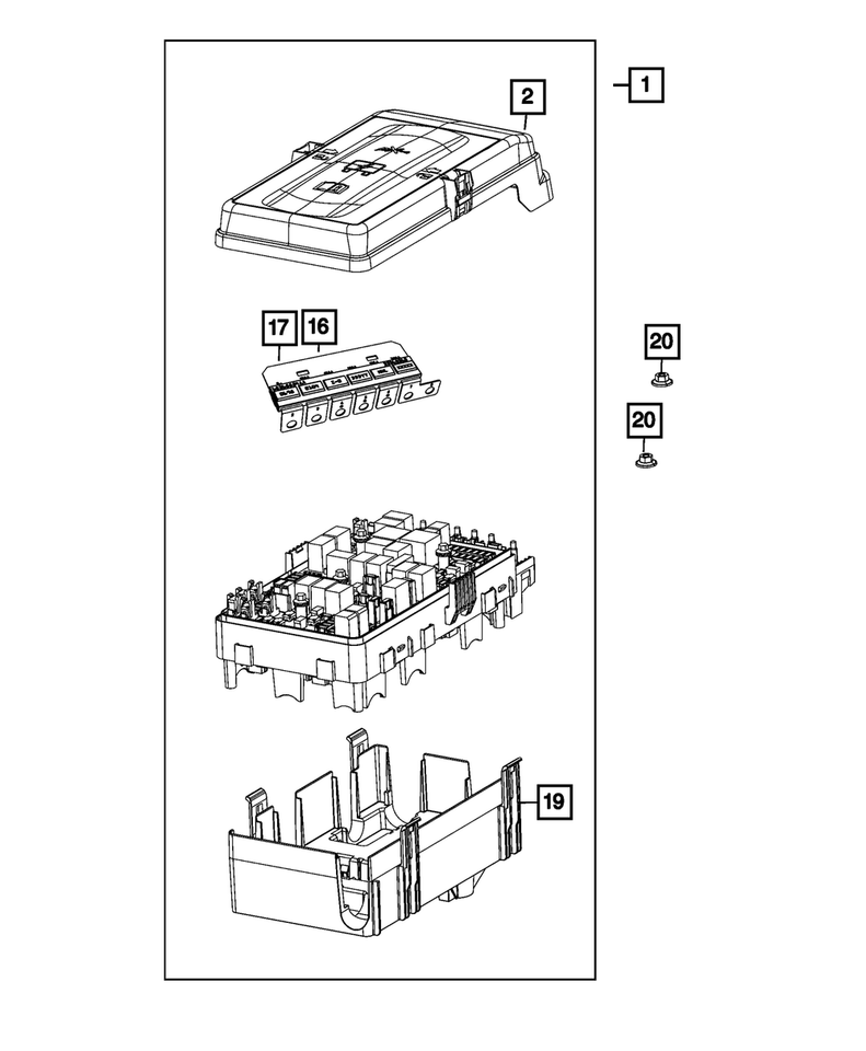 Genuine Mopar Z Case Fuse Array 68368853AA | eBay