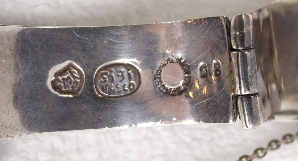Vtg Sigi Pineda Mexico Sterling Modernist Hinged Cuff Bangle Rare Form ...