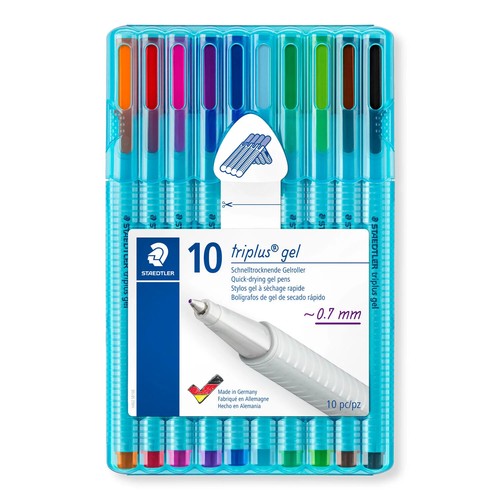 Staedtler 462 Triplus Triangular Gel Pens 0.7mm Set of 10 | eBay Australia