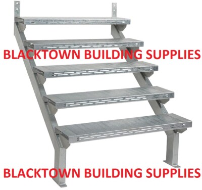 Galvanised Steel Tread Stringers Step & Riser Stairs Stringer - 2450mm ...