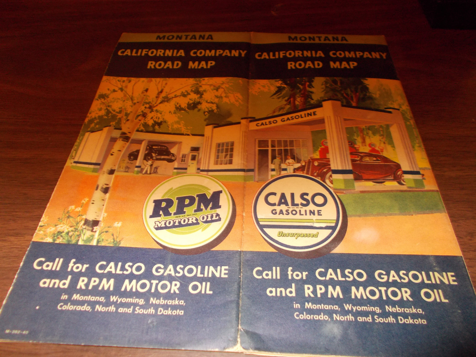 1940 Calso Gasoline Montana Vintage Road Map | eBay